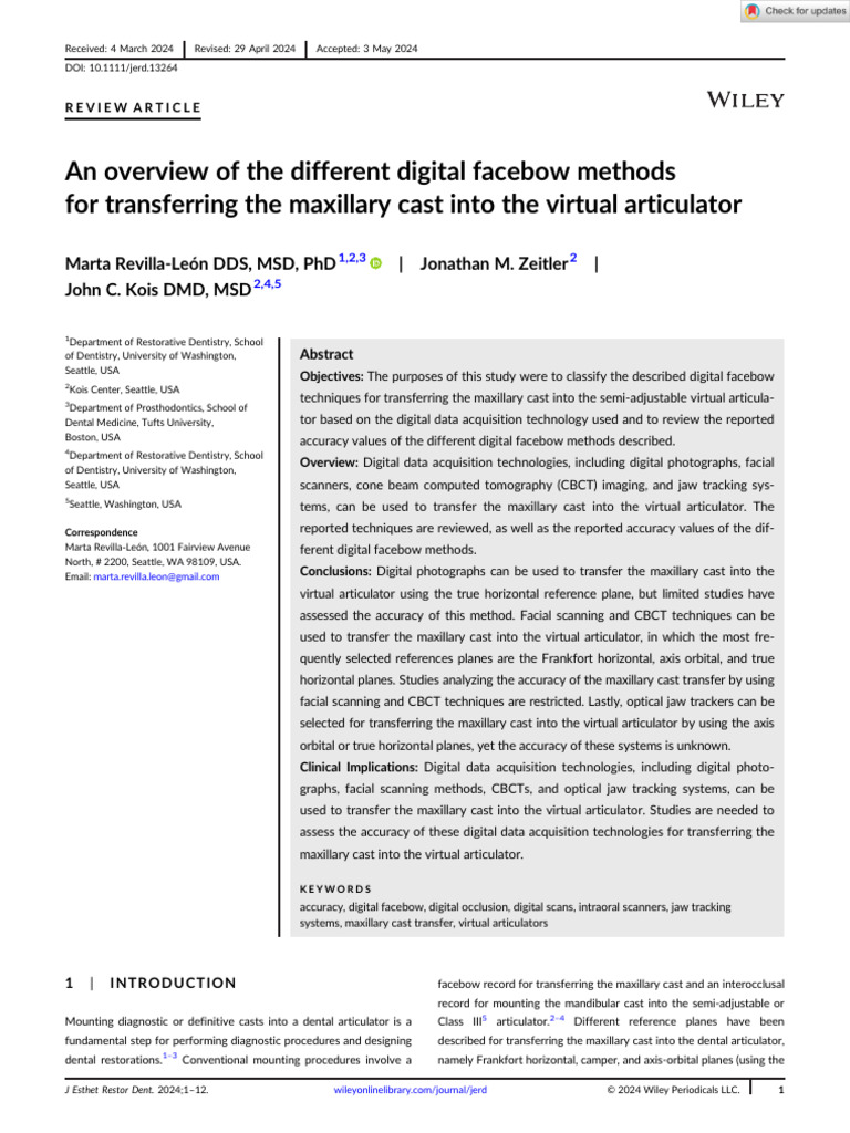 Digital Facebow Techniques Overview | PDF | Image Scanner