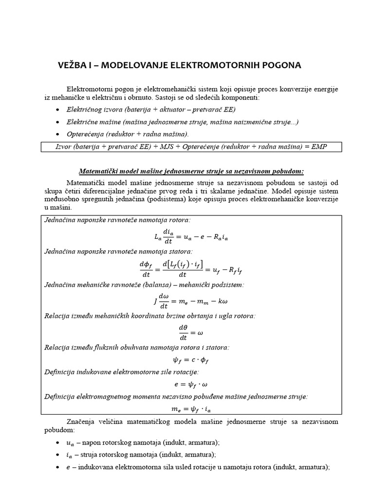 Vezba I Modelovanje EMP | PDF