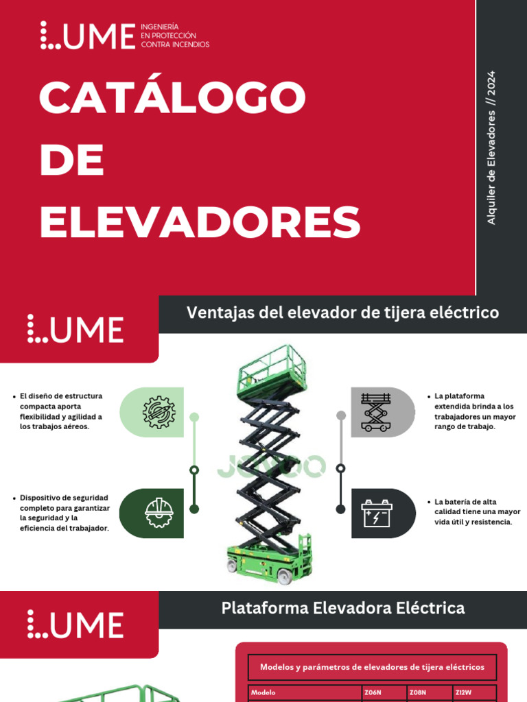 Alquiler de Elevadores 2024: Precios y Modelos | PDF
