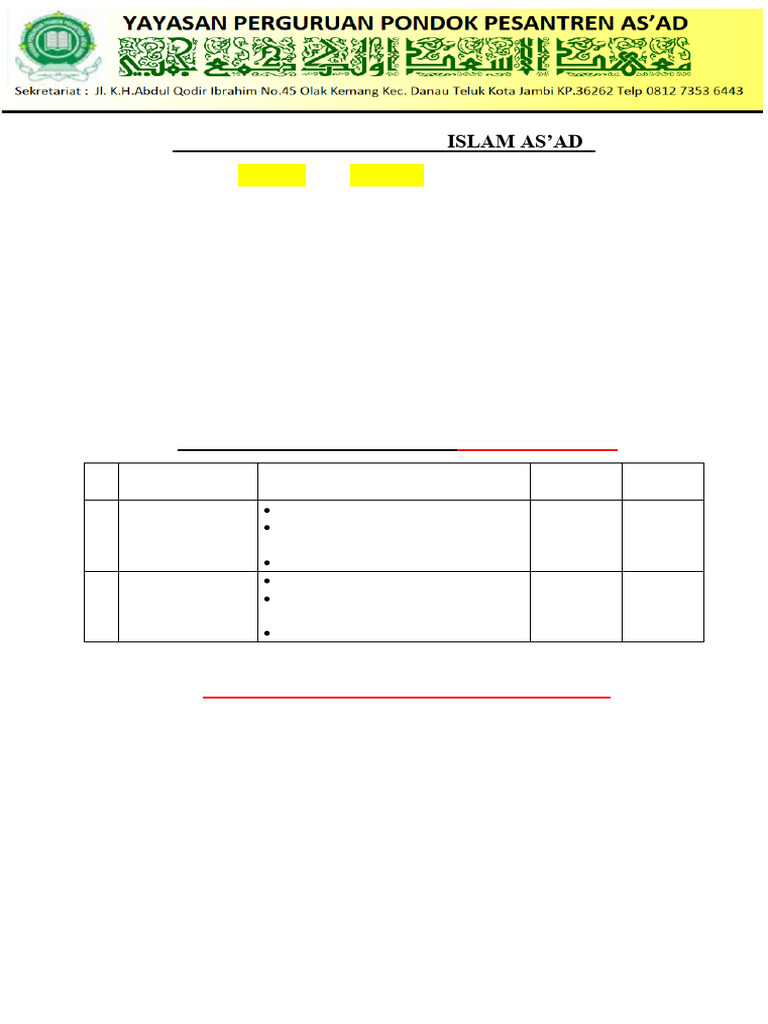 Persayaratan Sdi Asad-2025 | PDF