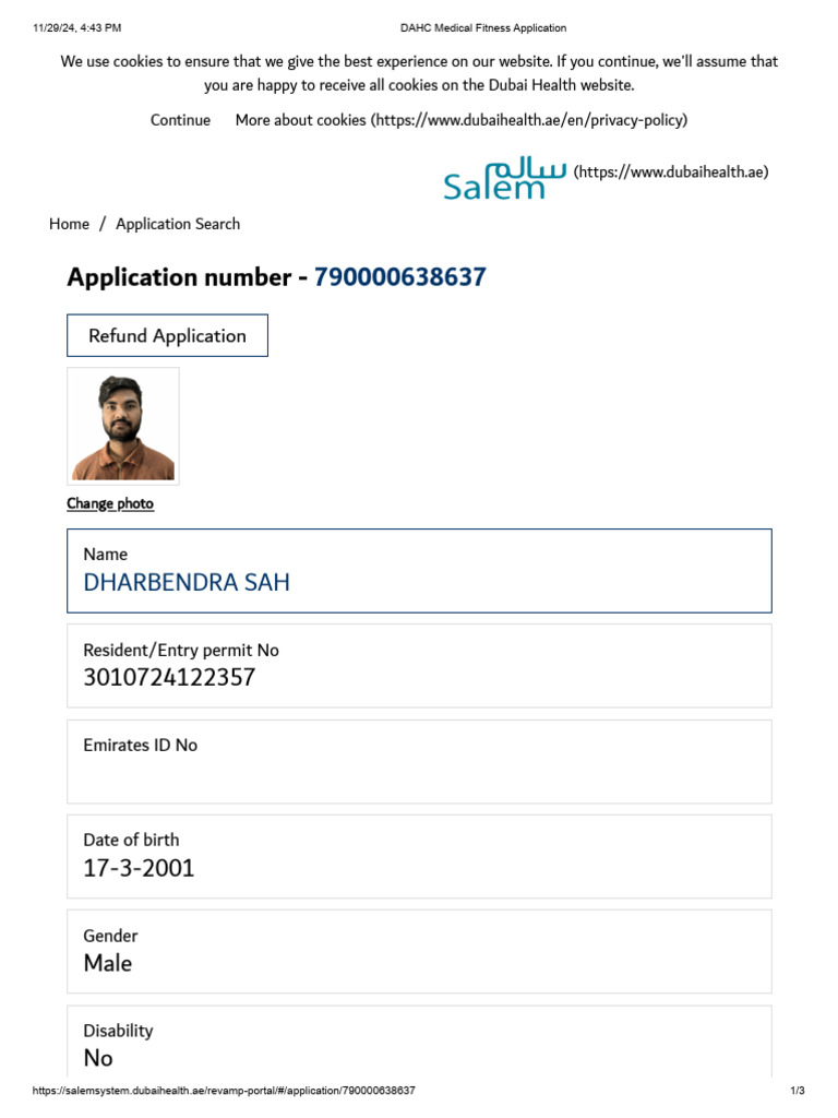 DHARBENDRA_medical form | PDF | Immigration Law | International Law