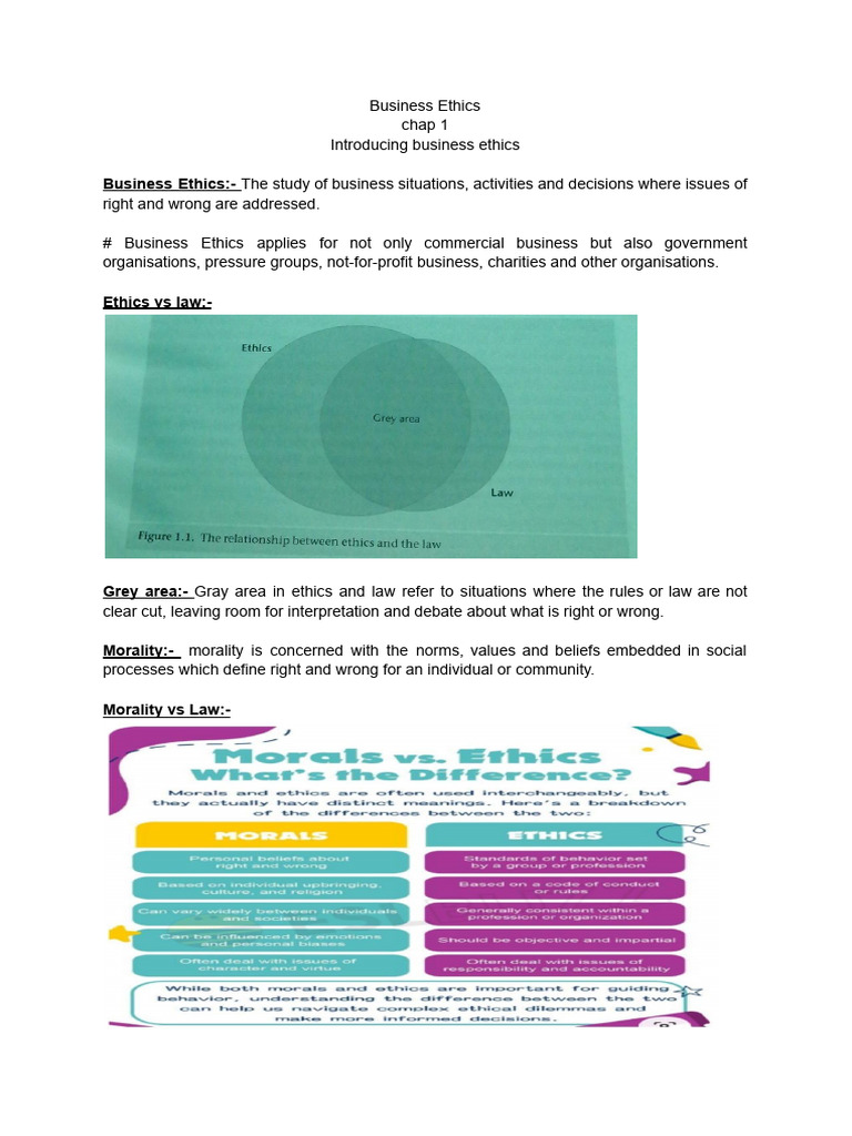 Business Ethics Chap 1 | PDF | Sustainability | Environment