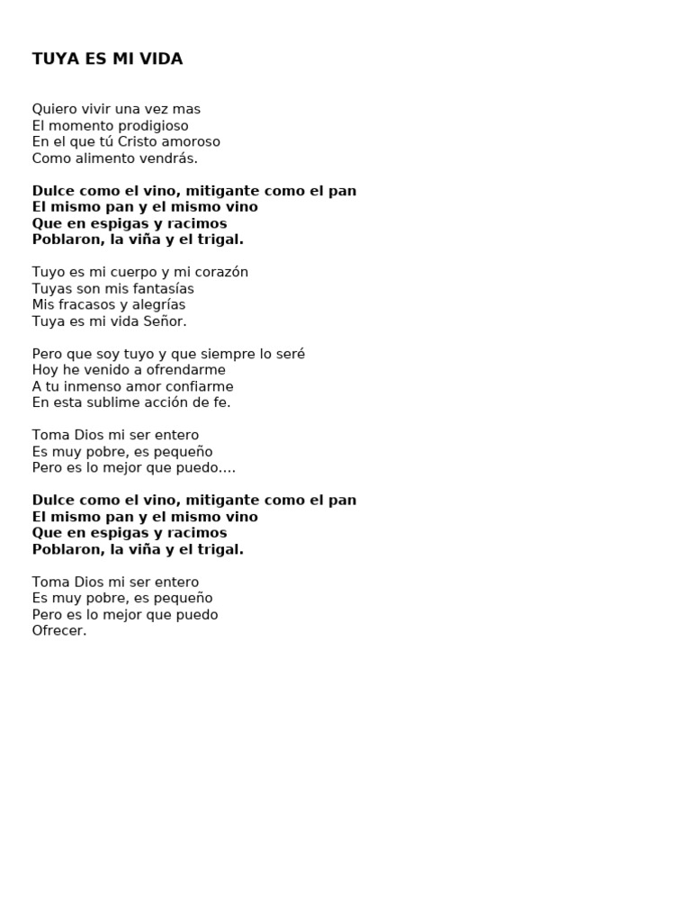 Tuya Es Mi Vida | PDF