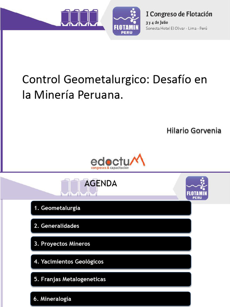 Ing. Hilario Gorvenia - Chinalco - Control Geometalurgico Flotamin ...