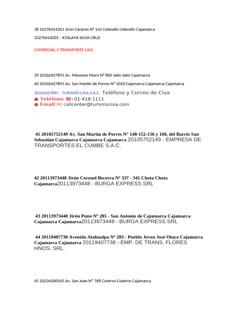 Relacion de Terminales | PDF | Perú | Lima