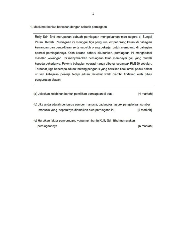 LATIH TUBI Perniagaan t5 | PDF