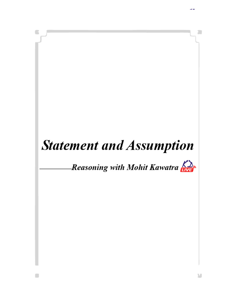 Statement_and__Assumption_KD_20240305113934 | PDF | Investing