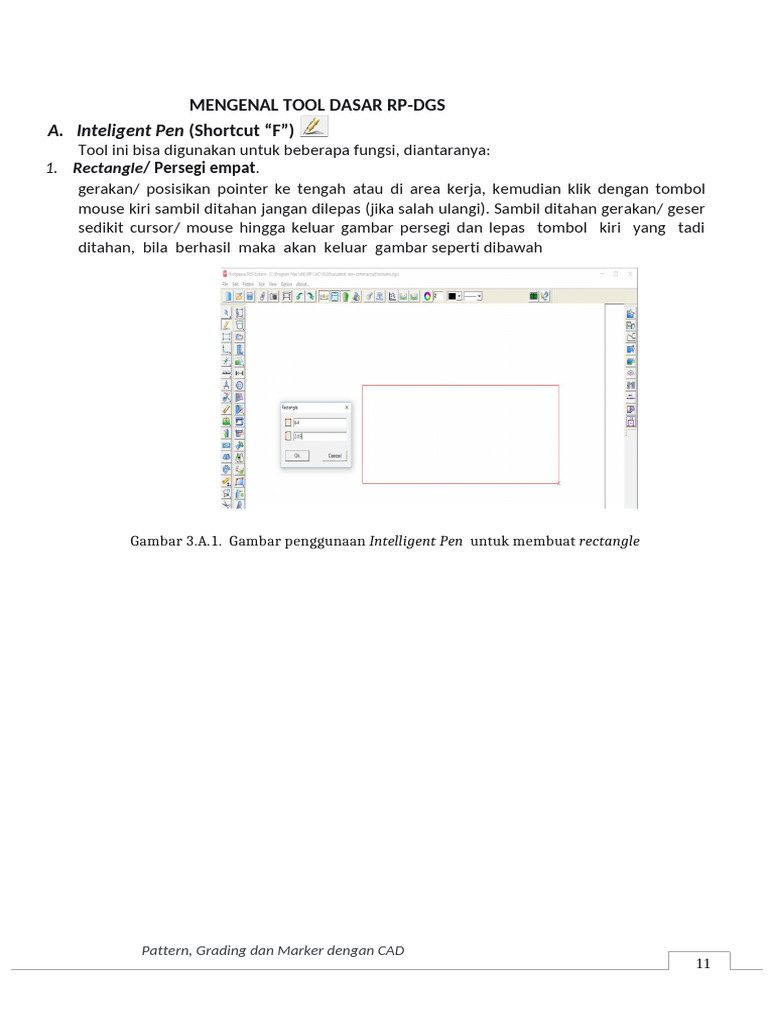 "Tool Dasar CAD untuk Pattern dan Grading" | PDF
