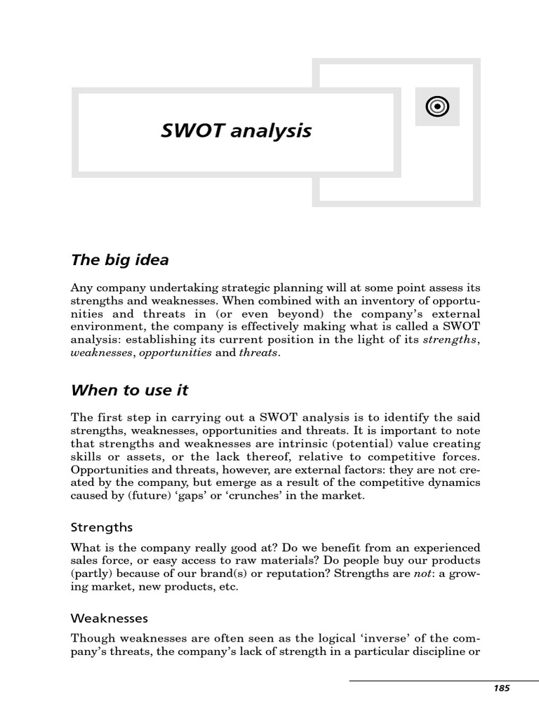 SWOT Analysis 04 | PDF | Swot Analysis | Economics