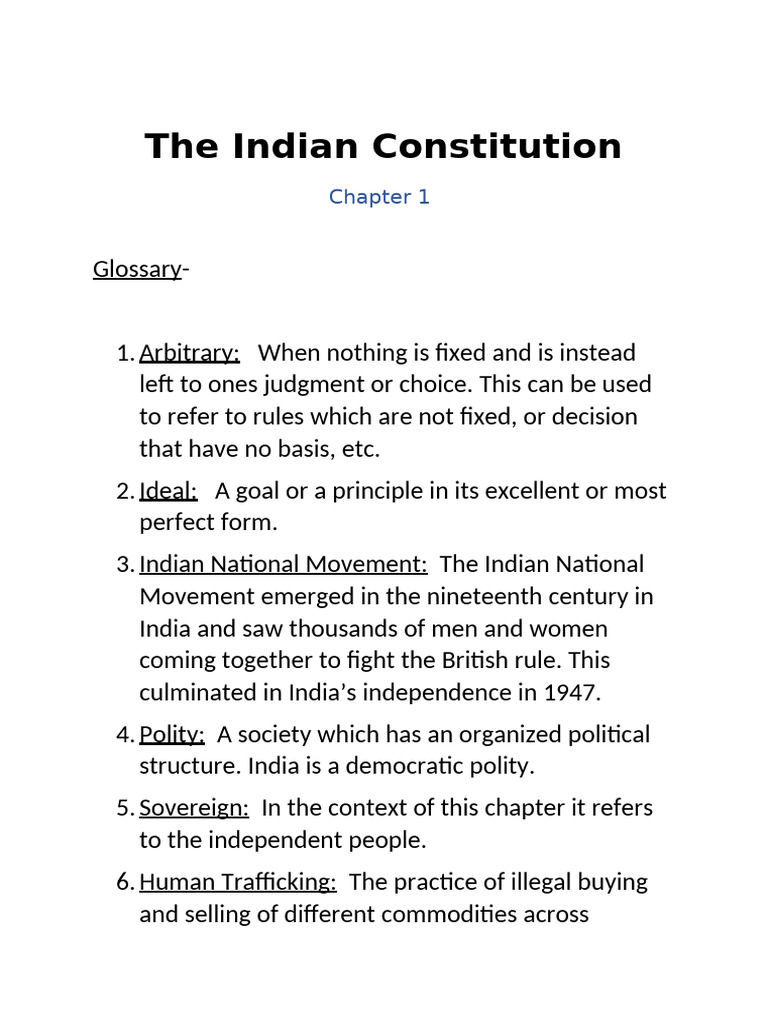 CH 1 | PDF | Constitution | Democracy