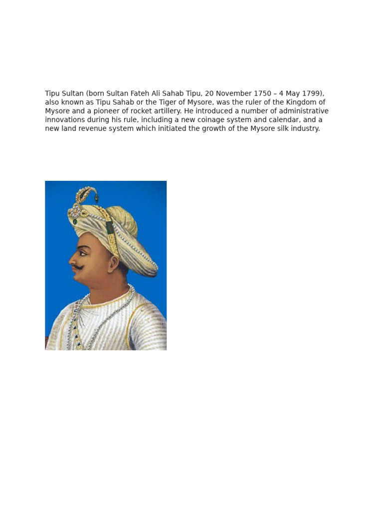 Tipu Sultan | PDF