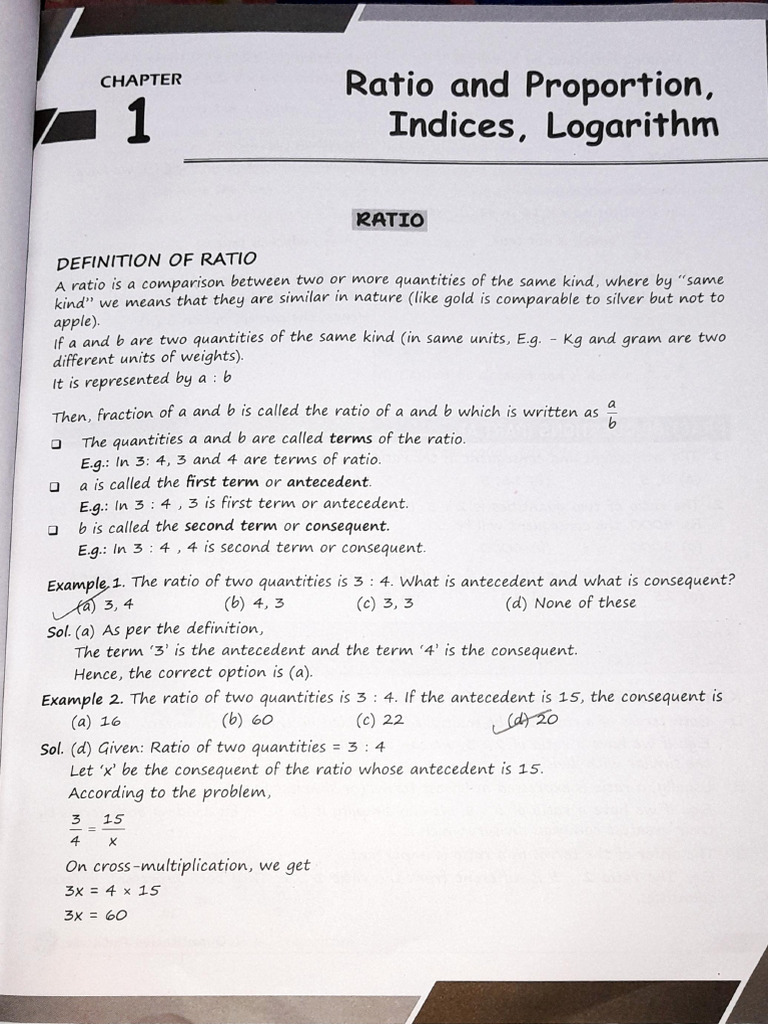 Ratio and Proportion | PDF | Ratio | Elementary Mathematics