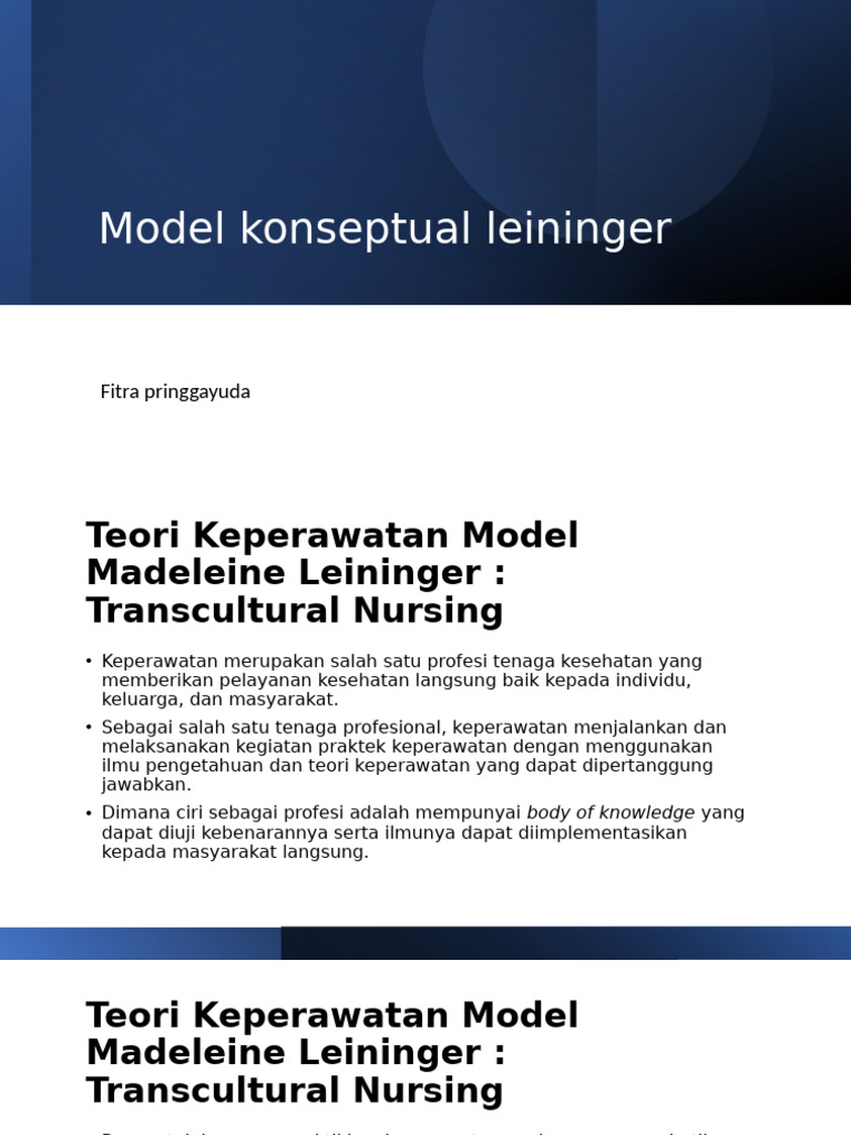 Model Konsep Leiningers | PDF