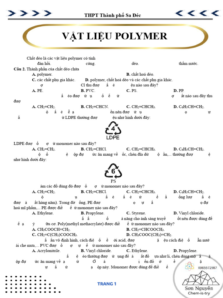 02 Vat Lieu Polymer de | PDF