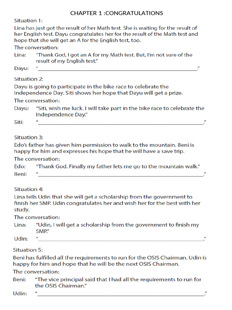 Chapter 1 Congratulations | PDF