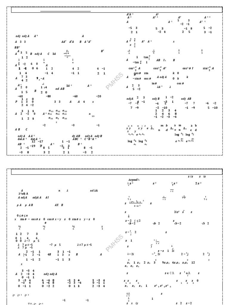 PDF Maths (1) - Removed - Watermark | PDF | Zero Of A Function | Matrix (Mathematics)