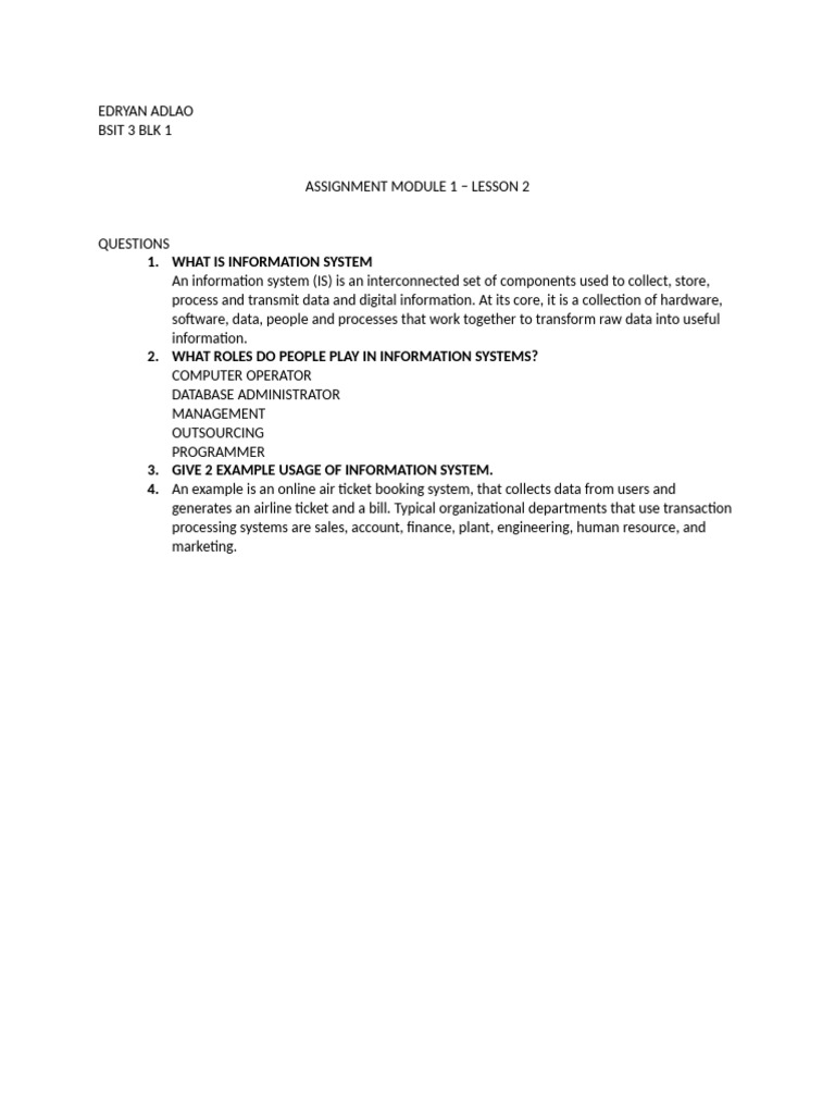 Assignment Module 1 - Lesson 2 Ias | PDF