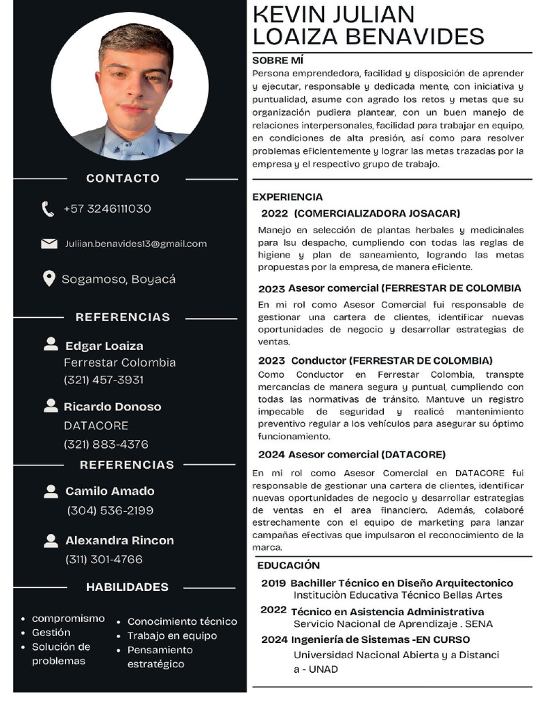 Hoja de Vida Julian Loaiza | PDF