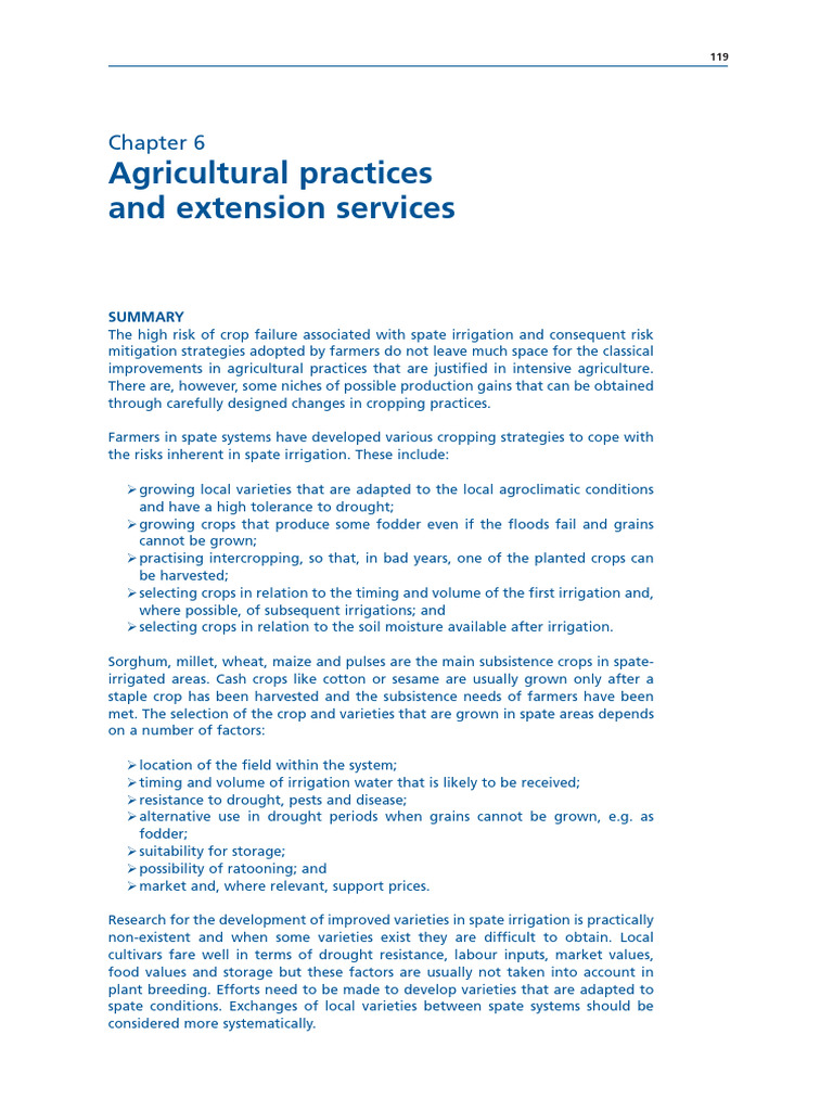Agricultural Practices and Extension Services | PDF | Agriculture ...