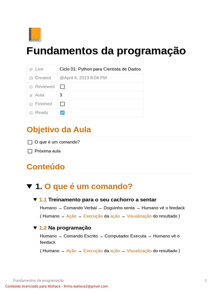 Aula03-Osfundamentosdaprogramao | PDF