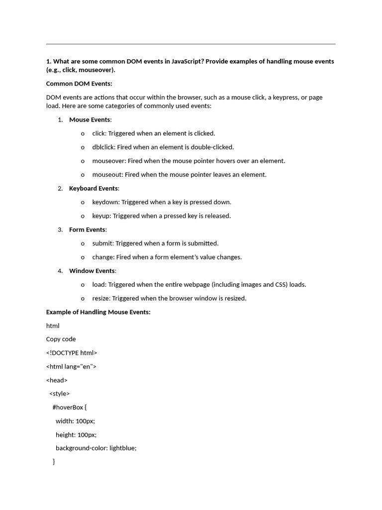 WT Question Bank 20 Marks | PDF | Xml | Html Element