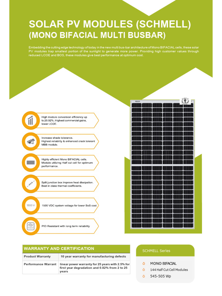Panel - Datasheet - 545-505-mb 2 | PDF | Solar Panel | Photovoltaics