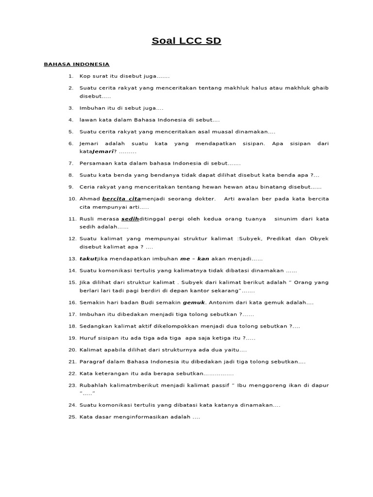 Soal lcc | PDF
