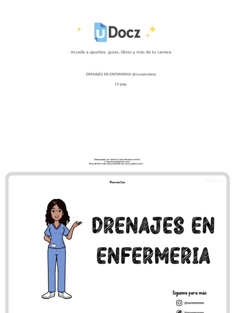 Drenajes en Enfermer 997462 Downloadable 1616384 | PDF | Bilis