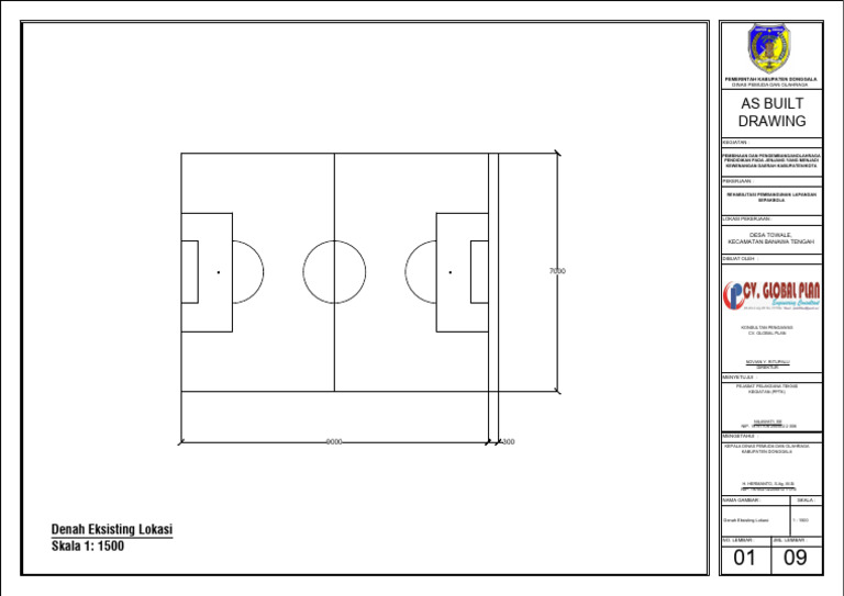 As Built Drawing: Denah Eksisting Lokasi Skala 1: 1500 | PDF