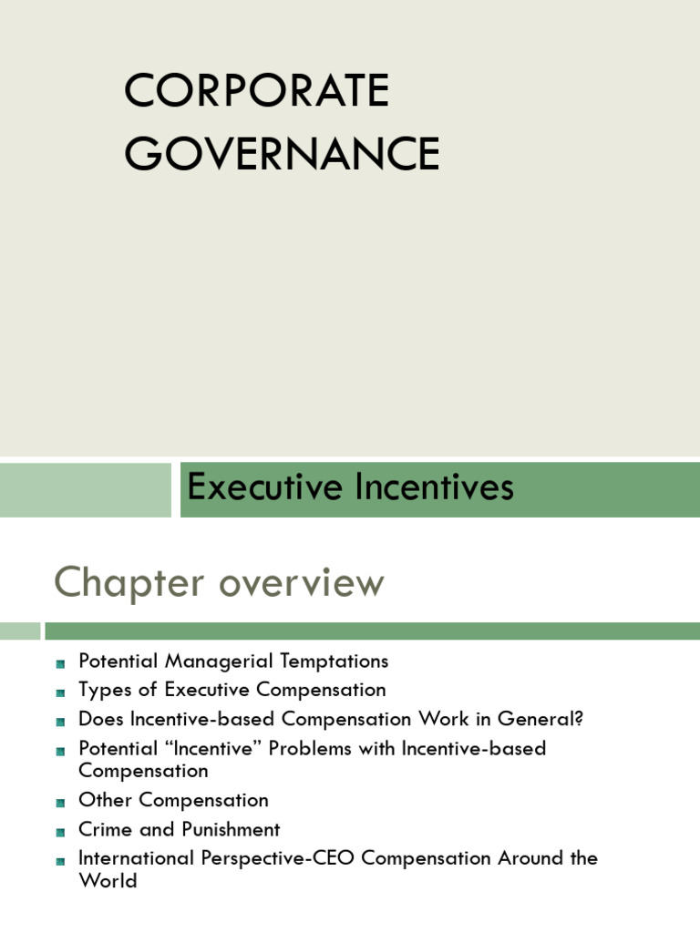 8-C-Executive Incentives | PDF | Incentive | Executive Compensation