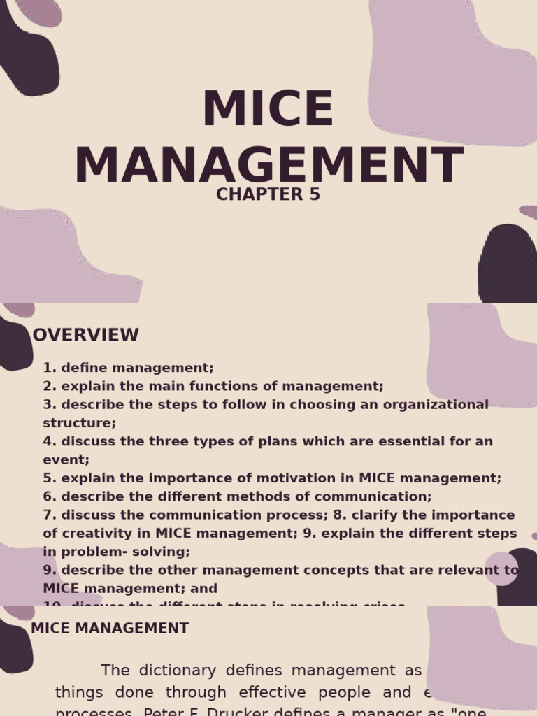 MICE-CHAPTER-5 | PDF | Communication | Goal