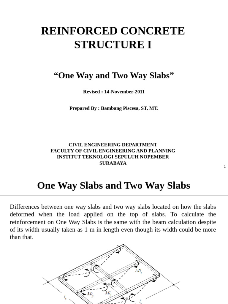 One Way and Two Way Slabs | PDF | Beam (Structure) | Building Technology