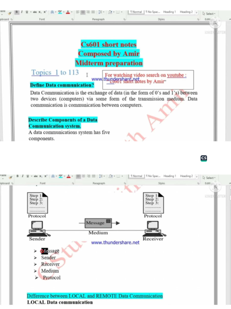 Cs601 Short Notes by Amir | PDF
