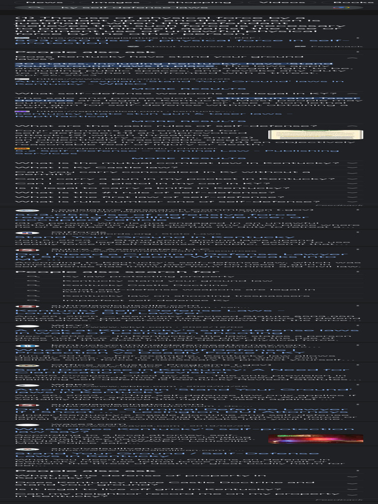 ky self defense laws - Google Search | PDF | Self Defense | Deadly Force