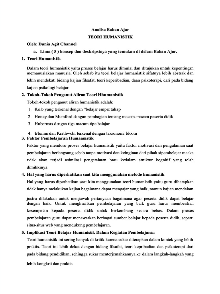 PDF Analisa Bahan Ajar KB 4 - Compress | PDF