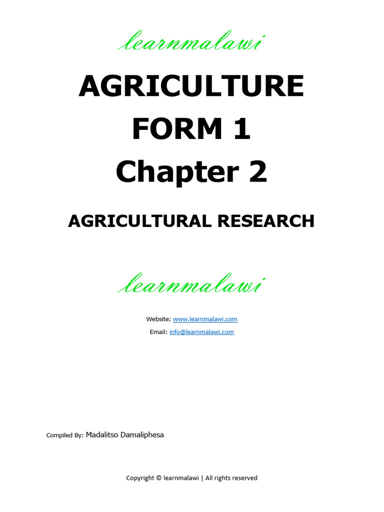 2 Agricultural Research | PDF | Methodology | Experiment