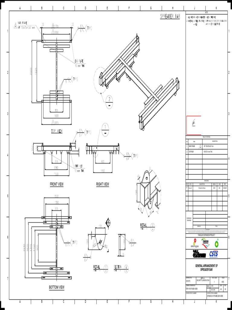 GA Drawing Spreader Bar 17052024-Sign PDF | PDF | Stress (Mechanics ...