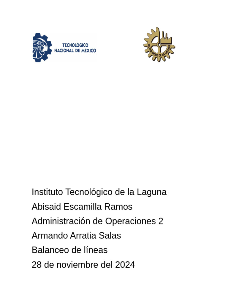 Balanceo de Lineas | PDF