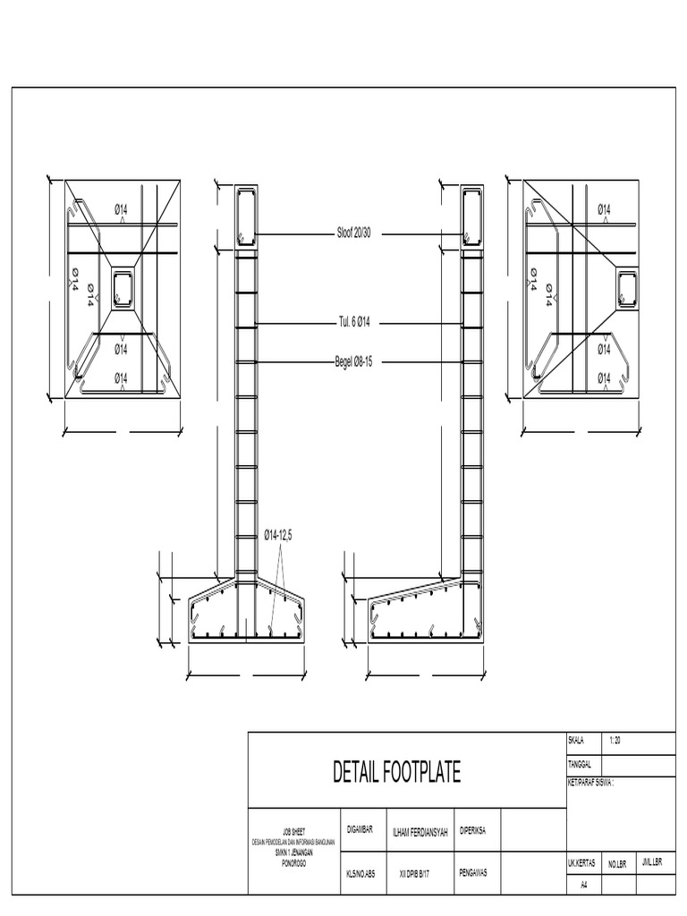 Detail Footplate Desain Bangunan | PDF