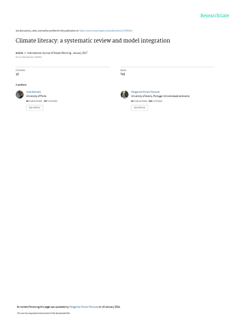 36 Climate Literacy SLR and model integration | PDF | Science | Knowledge