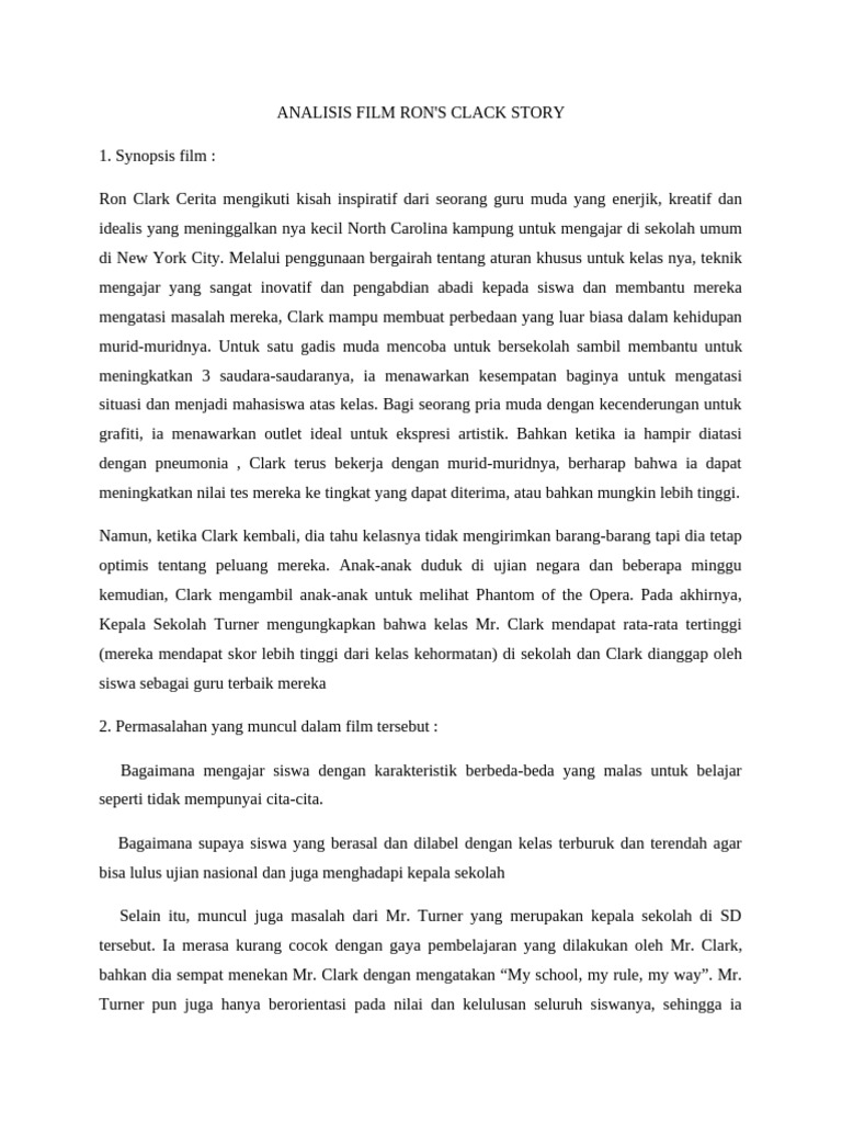 Analisis Film Ron | PDF