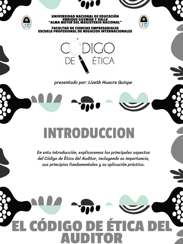 Codigo de Etica Del Auditor - Lizeth | PDF | Auditoría | Contralor