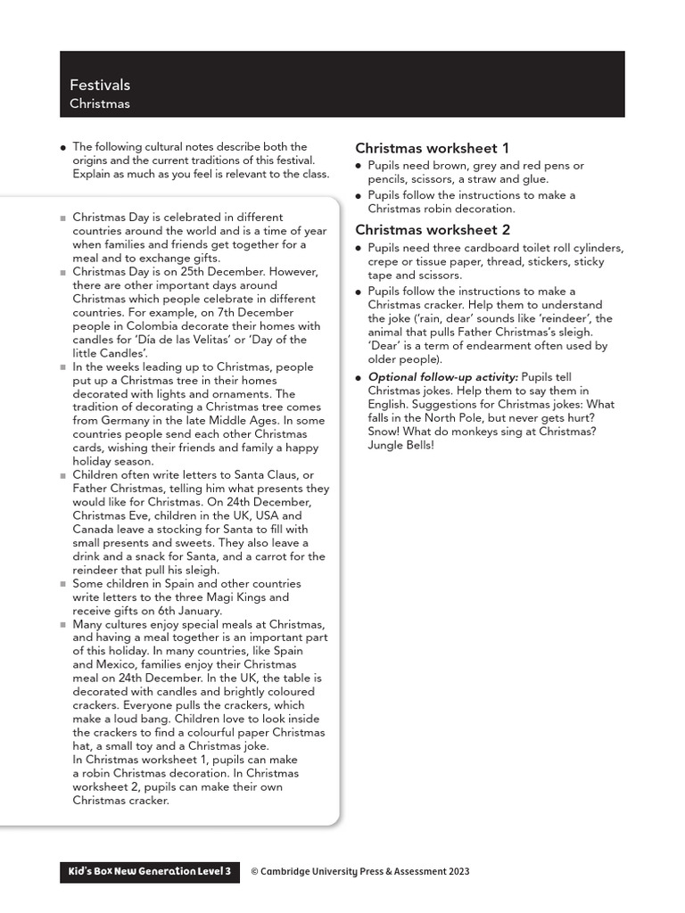 Christmas Traditions and Activities Guide | PDF | Santa Claus | Christmas