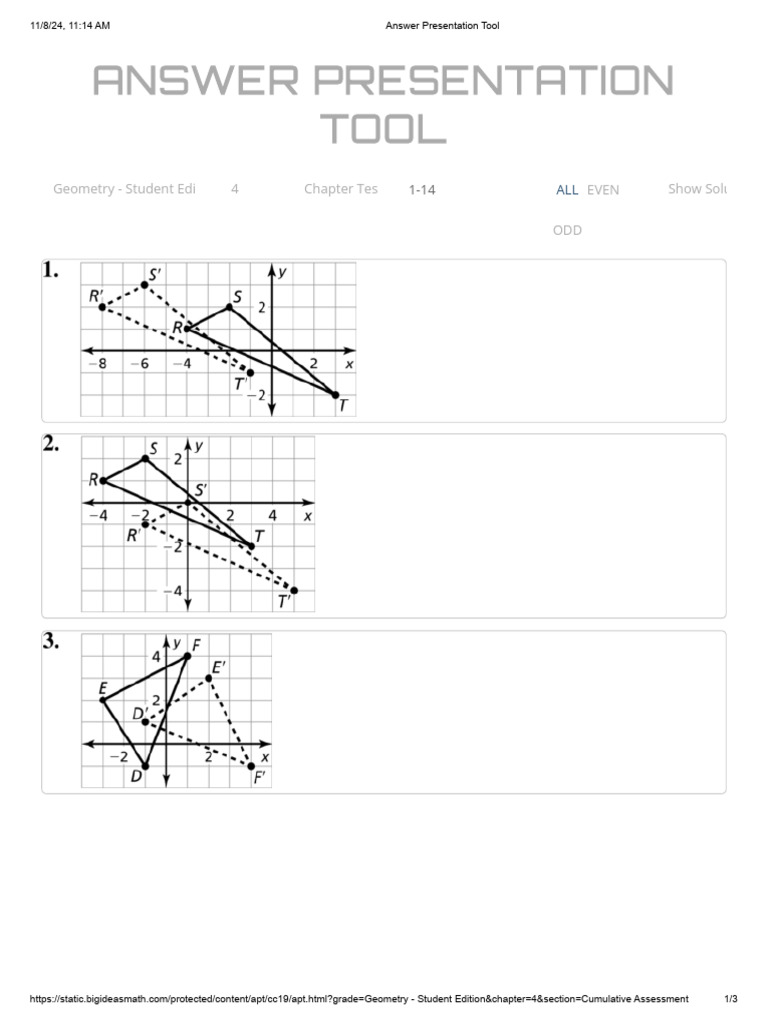 Chapter 4 Test Answers (Book) | PDF