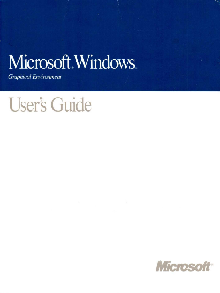 Microsoft Windows 3.0 Manual | PDF | Microsoft Windows | Command Line Interface