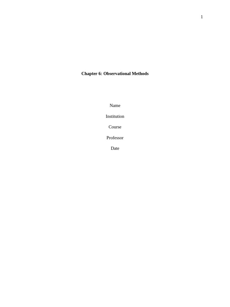 Chapter 6 - Observational Methods | PDF | Quantitative Research | Qualitative Research