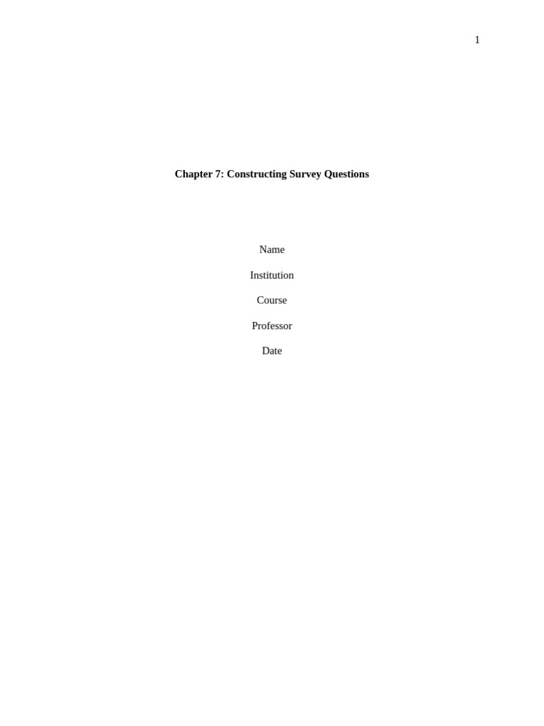 Chapters 7_Surveys and Sampling | PDF | Sampling (Statistics) | Question