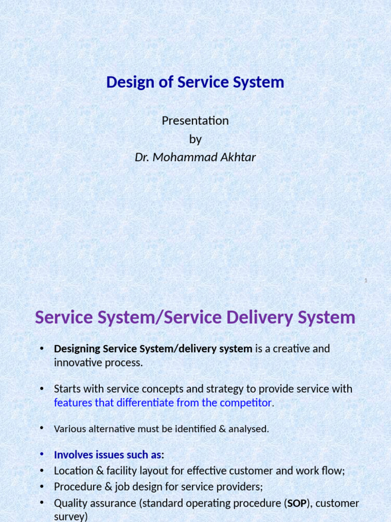SOM - 3 Design of Services-MBA | PDF | Demand | Business