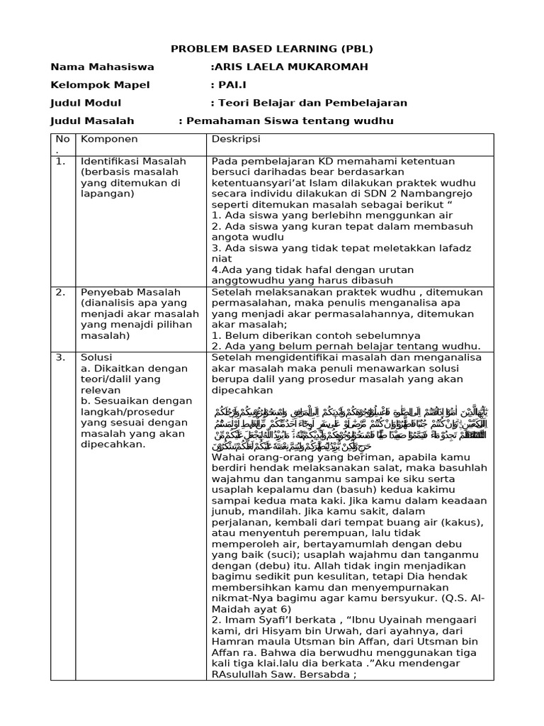 PBL Dan PJBL Teori Belajar Dan Pembelajaran | PDF