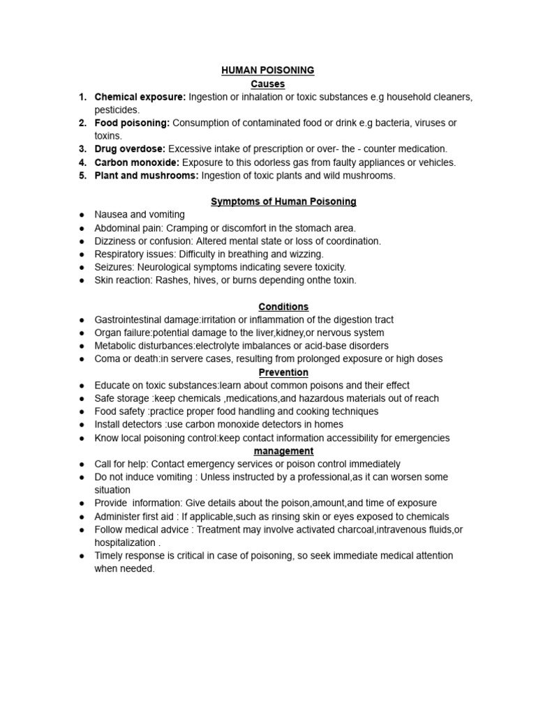 Human and Animal Poisoning Guide | PDF | Poison | Toxicity